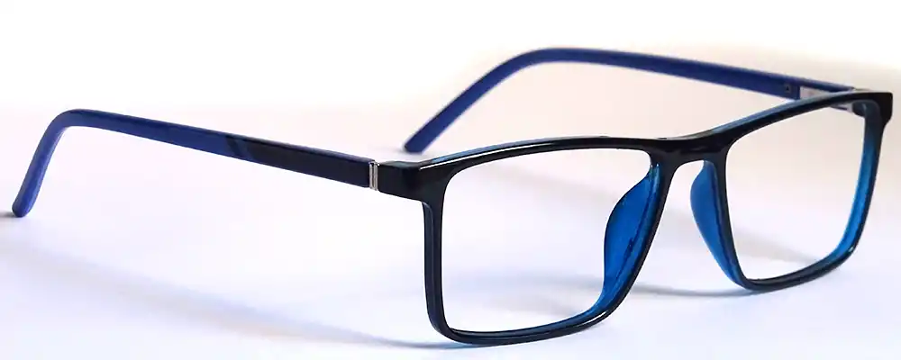 Blue printed rectangular frame eyeglasses CrazySpects®