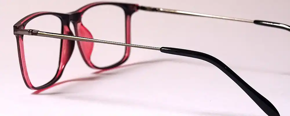 Rectangular red Black full frame eyeglasses - CrazySpects®