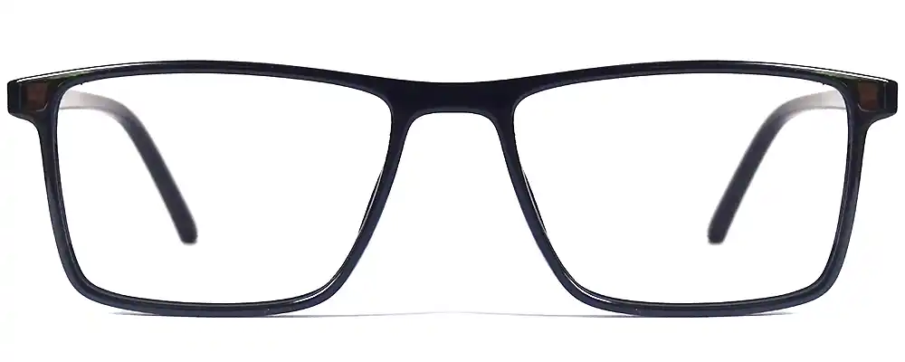 Black rectangular frame eyeglasses CrazySpects®