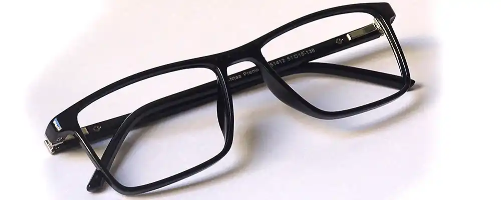 Black rectangular frame eyeglasses CrazySpects®
