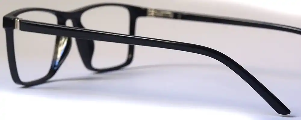 Black rectangular frame eyeglasses CrazySpects®